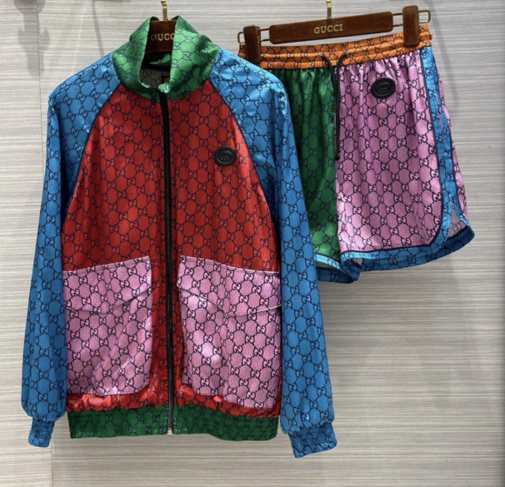 Gucci Multicolor Set Jacket and Shorts – billionairemart