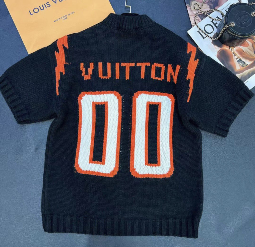 Louis Vuitton CHUNKY INTARSIA FOOTBALL T-SHIRT – billionairemart